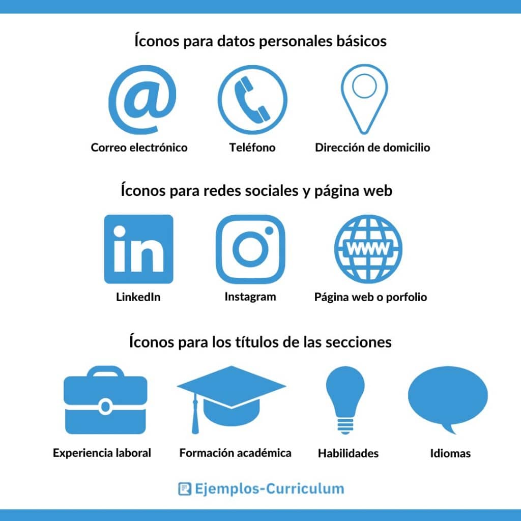 Iconos para currículum: páginas para descargarlos y consejos para ...