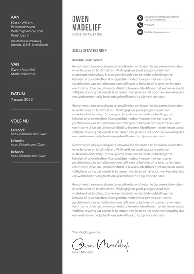 Carta de Presentación Neerlandés: Guía para Escribir la Perfecta Plantilla