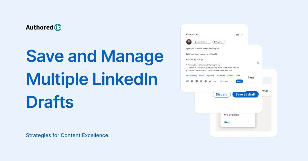 Save and Manage Multiple LinkedIn Drafts