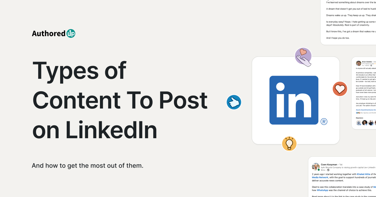 Types of Content to Post on LinkedIn