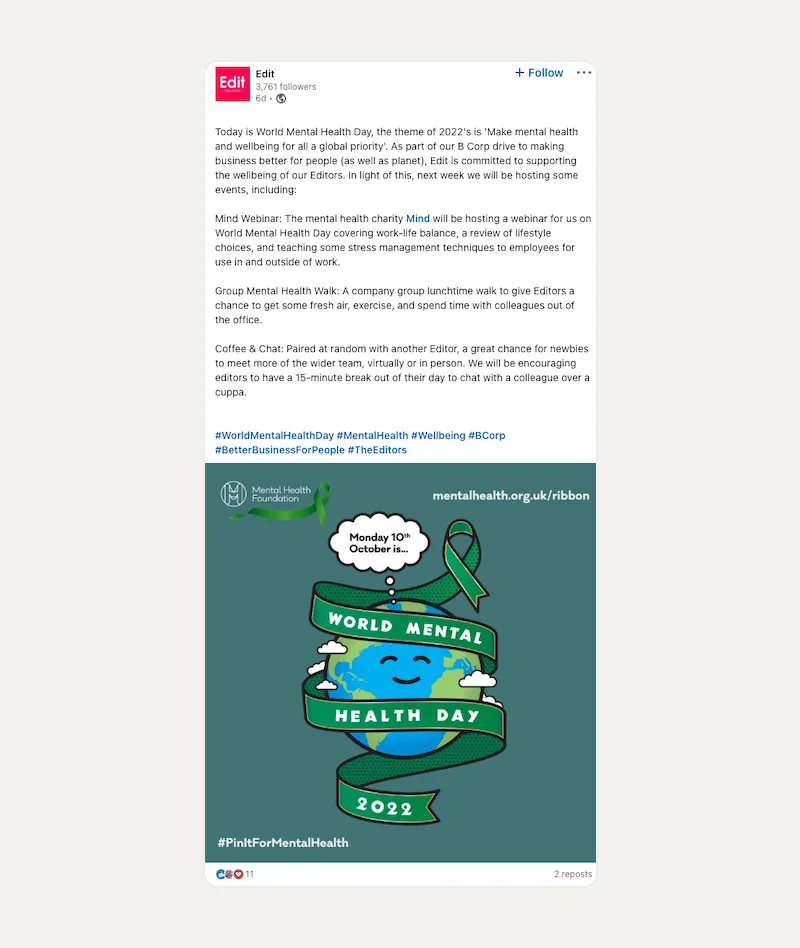 10 Linkedin Company Posts Ideas With Examples