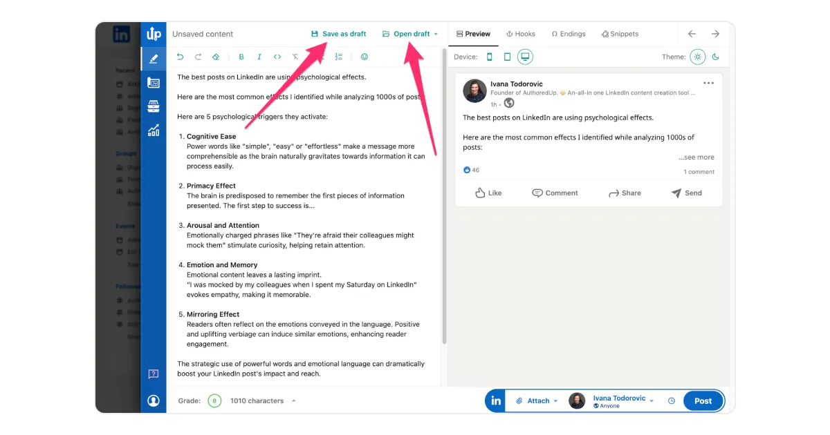 How to Save and Find LinkedIn Drafts In Seconds