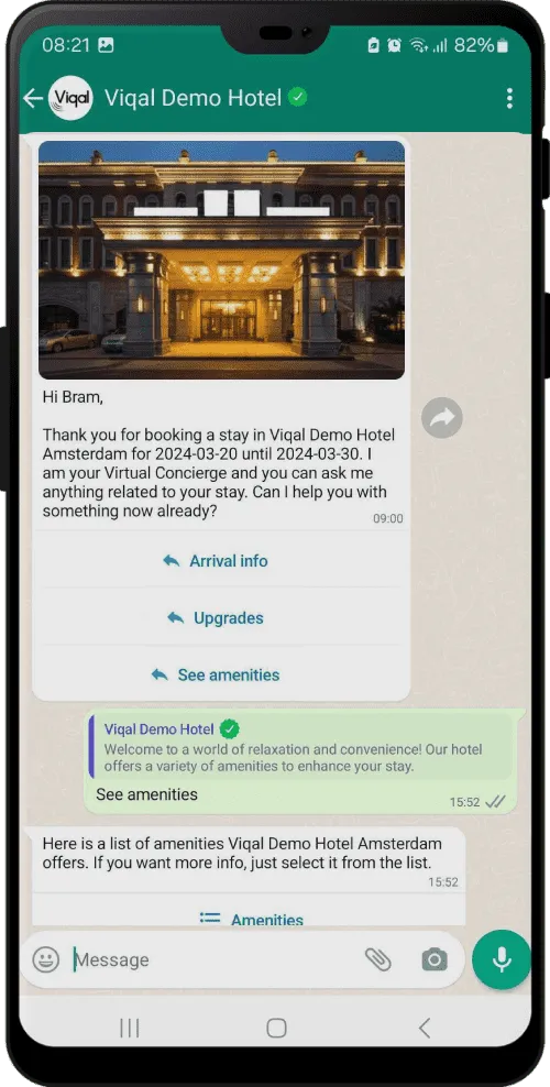 Virtual Concierge for Hotels