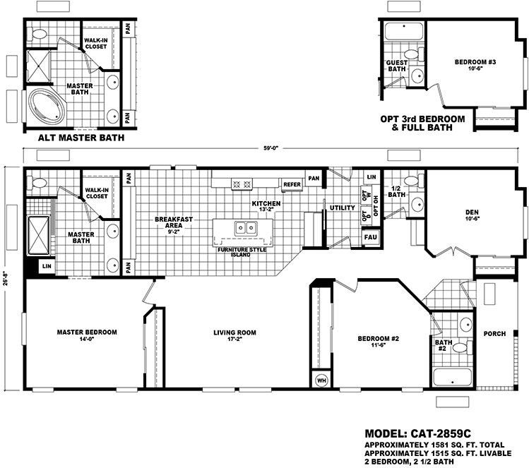 Catalina Series CAT-2861A | Wholesale Manufactured Homes