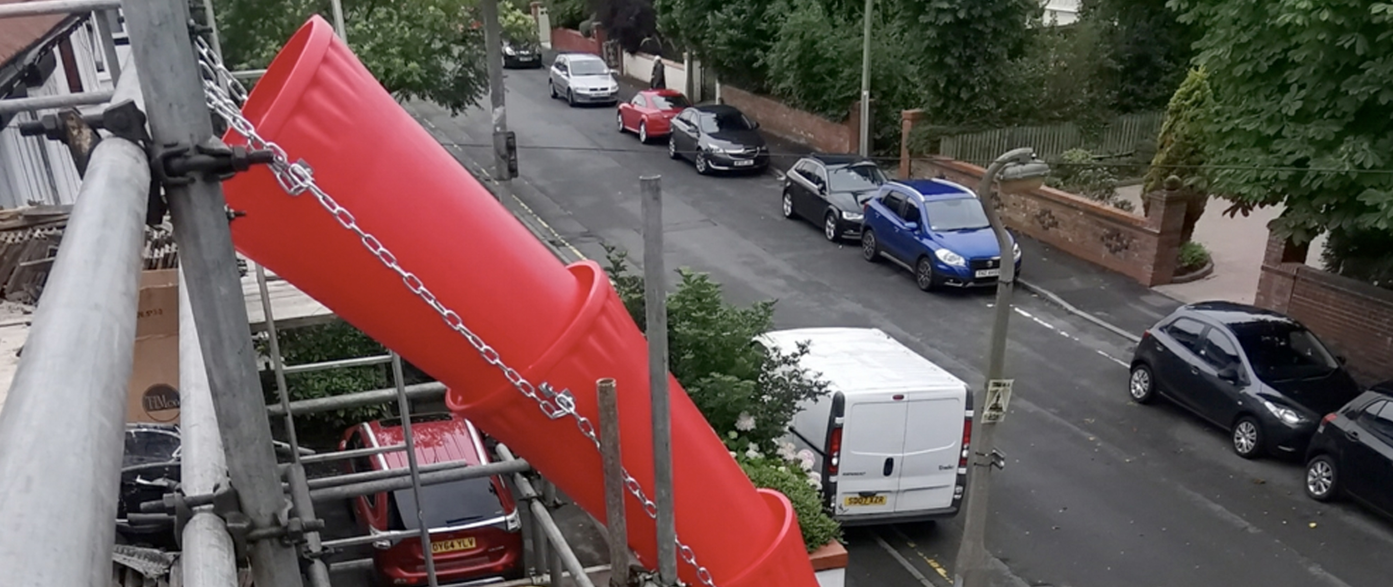 Rubbish Chute Installation - Kopa Scaffolding: Excellence Above Ground