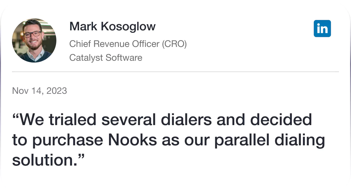 Nooks | AI Powered Parallel Dialer and Virtual Salesfloor