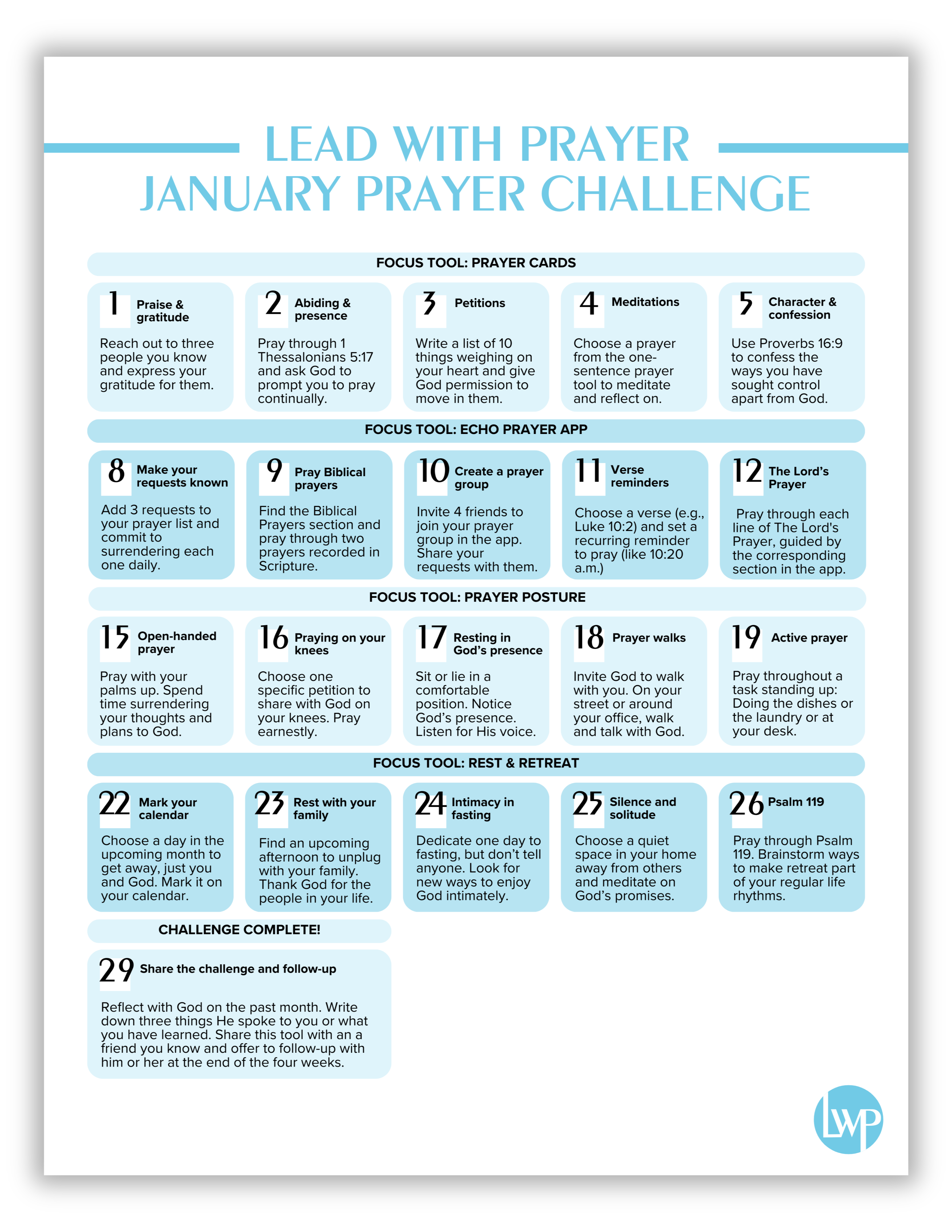 Lead with Prayer - Prayer Challenge
