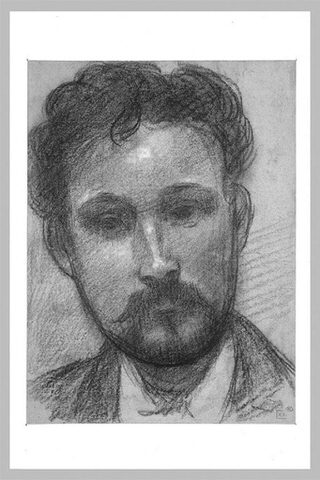 Pierre Puvis de Chavannes – Portrait d’Émile-Adolphe Dezaunay de profil ...