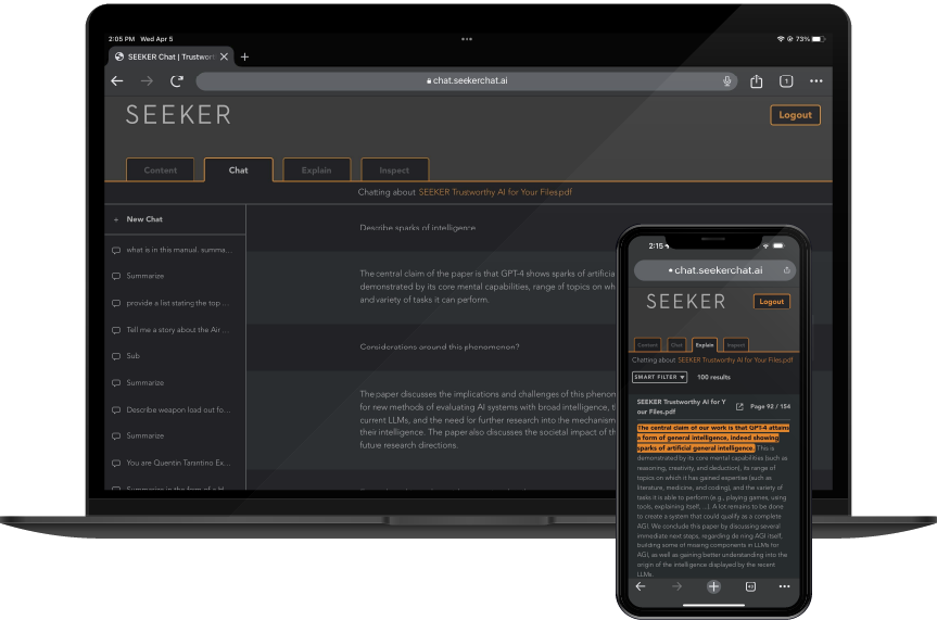 Seeker - Trustworthy AI For Your Content