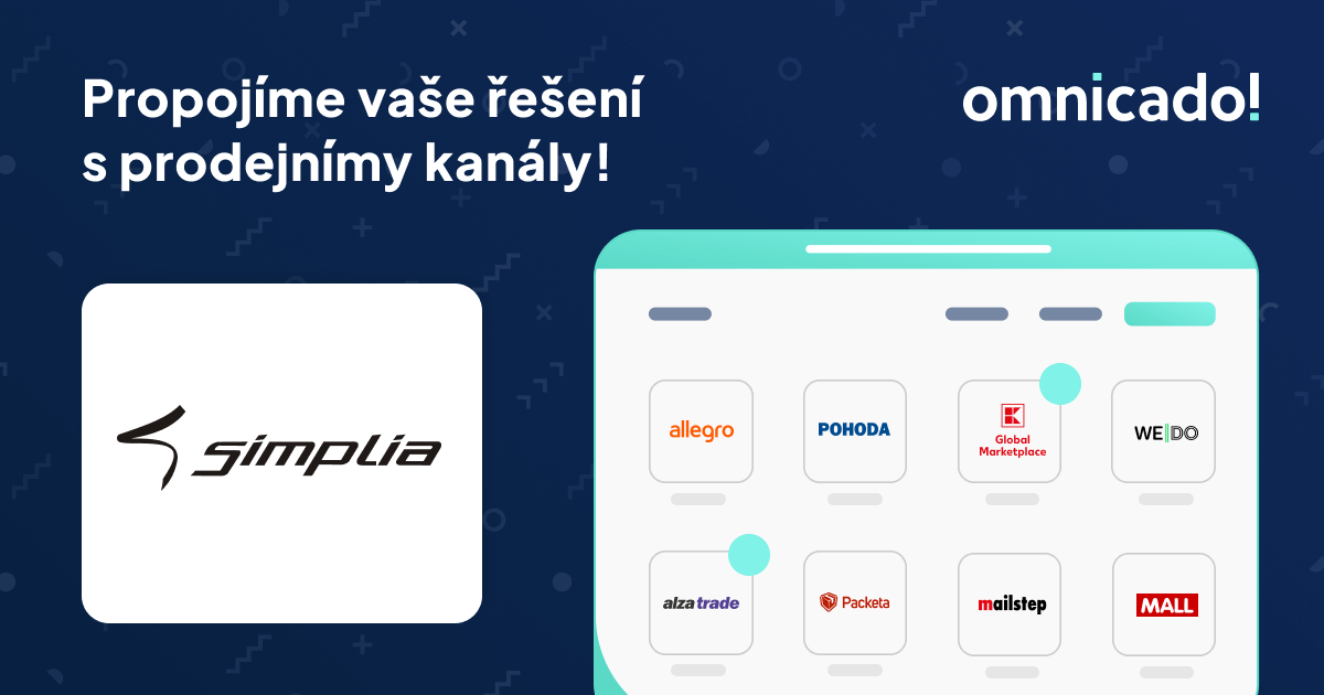 Propojte Simplia s nejpopulárnějšími marketplaces! Snadná integrace s platformou Omnicado.