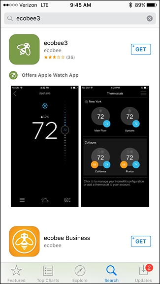Install the App for Your ecobee Smart Thermostat