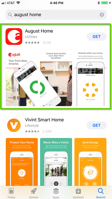 Install the App for Your August Connect