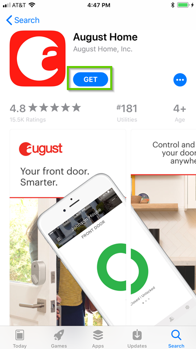 Install the App for Your August Connect
