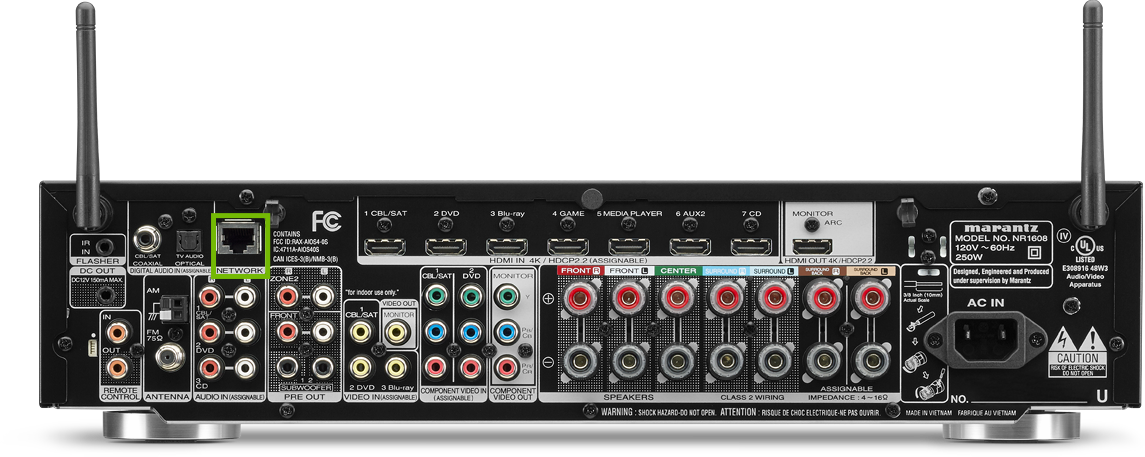 How to Connect a Marantz NR1608 to the Internet