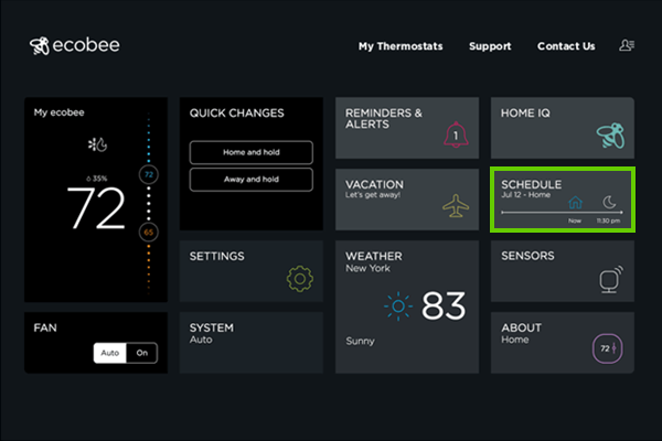 How to Set Schedules and Comfort Settings on ecobee