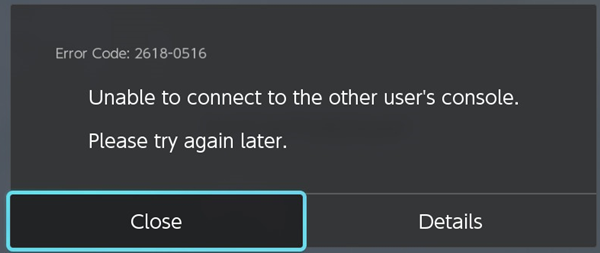 "2618-0516" Error Code Fix for Nintendo Switch