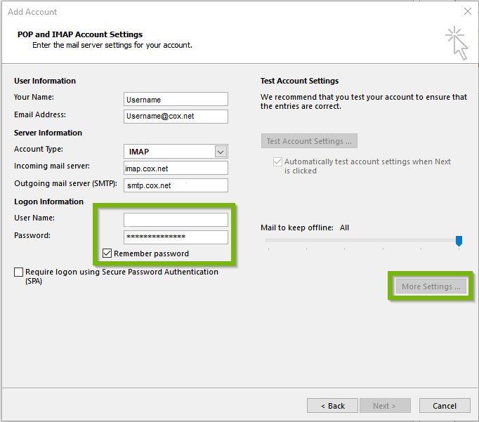 How to Set Up Cox Email on Microsoft Outlook