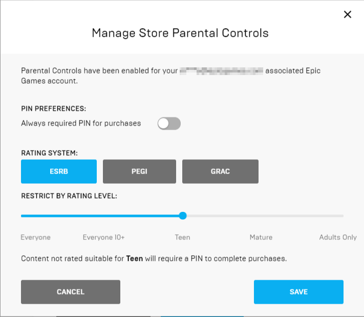 How to set up Parental Controls for the Epic Games Store
