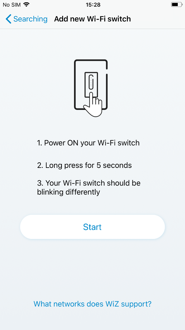 How to Add a Wiz Wi-Fi switch on it's app