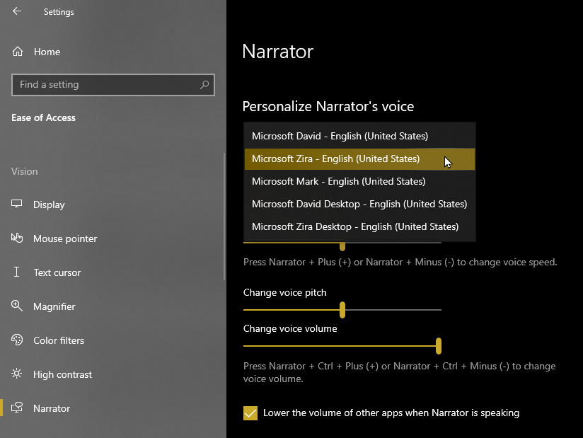 How to Personalize Narrator's Voice in Windows 10