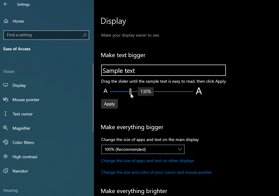 How to Make Text Bigger on Windows 10