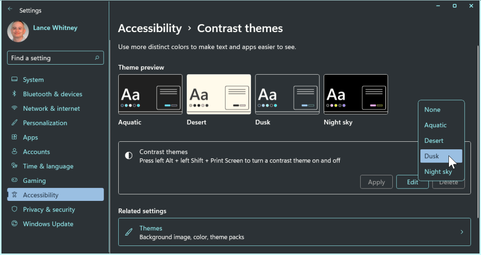How to Adjust Contrast Themes on Windows 11