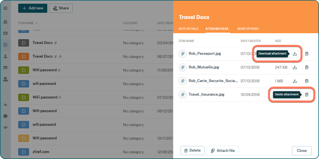 How to Secure file storage on Dashlane