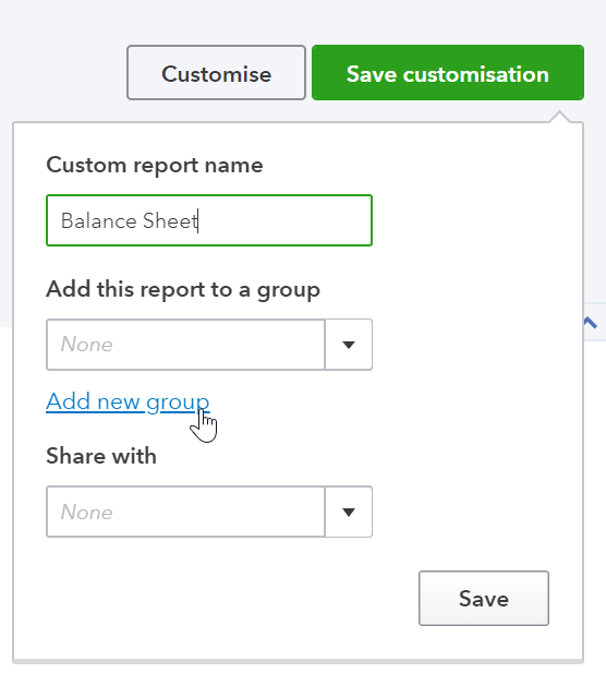 How to create a Report Group in QuickBooks Online