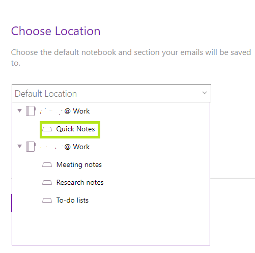 How to Save emails to OneNote