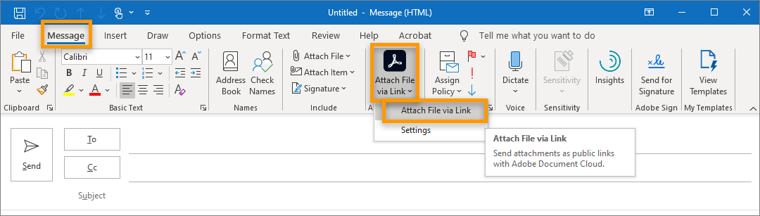How to Attach files via Adobe Document Cloud in Adobe's Acrobat Reader