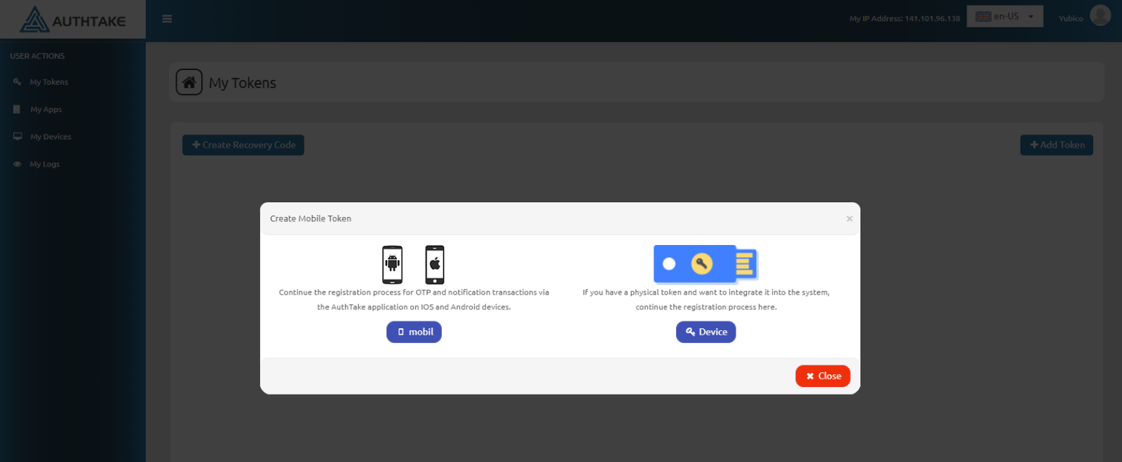 How to setup YubiKey with AuthTake