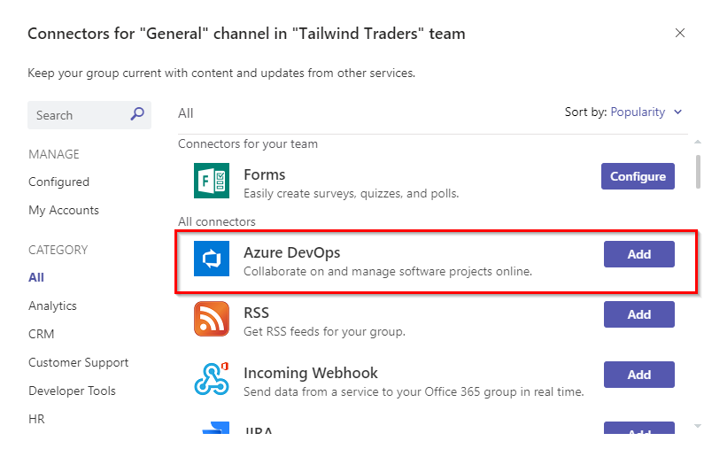 How to Integrate Azure DevOps Services with Microsoft Teams