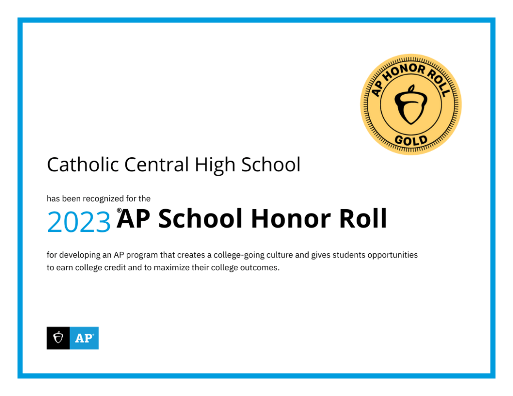 CC is on the 2023 AP Honor Roll! - Catholic Central High School