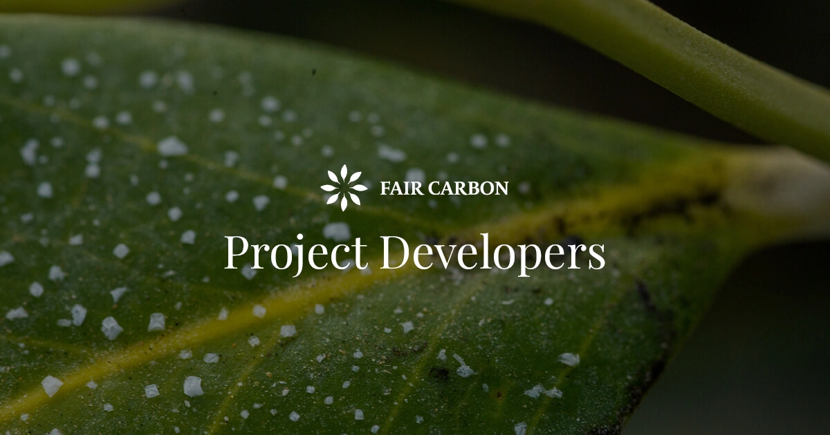 Project Developers - Fair Carbon