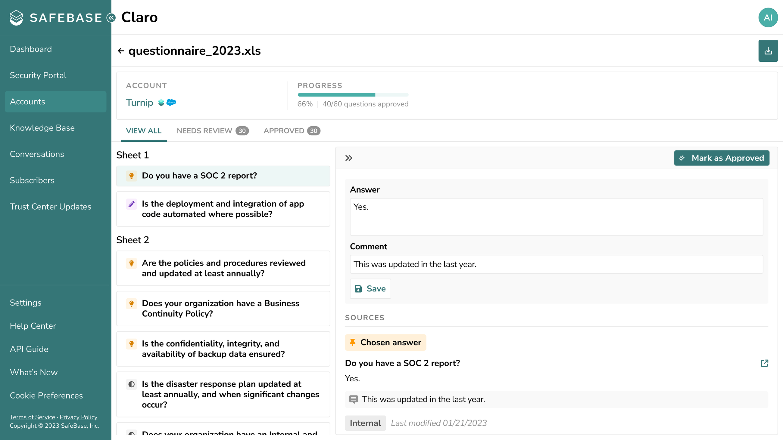 The leading Trust Center platform to build customer trust | SafeBase
