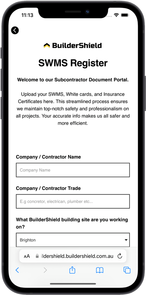 BuilderShield — SWMS Register