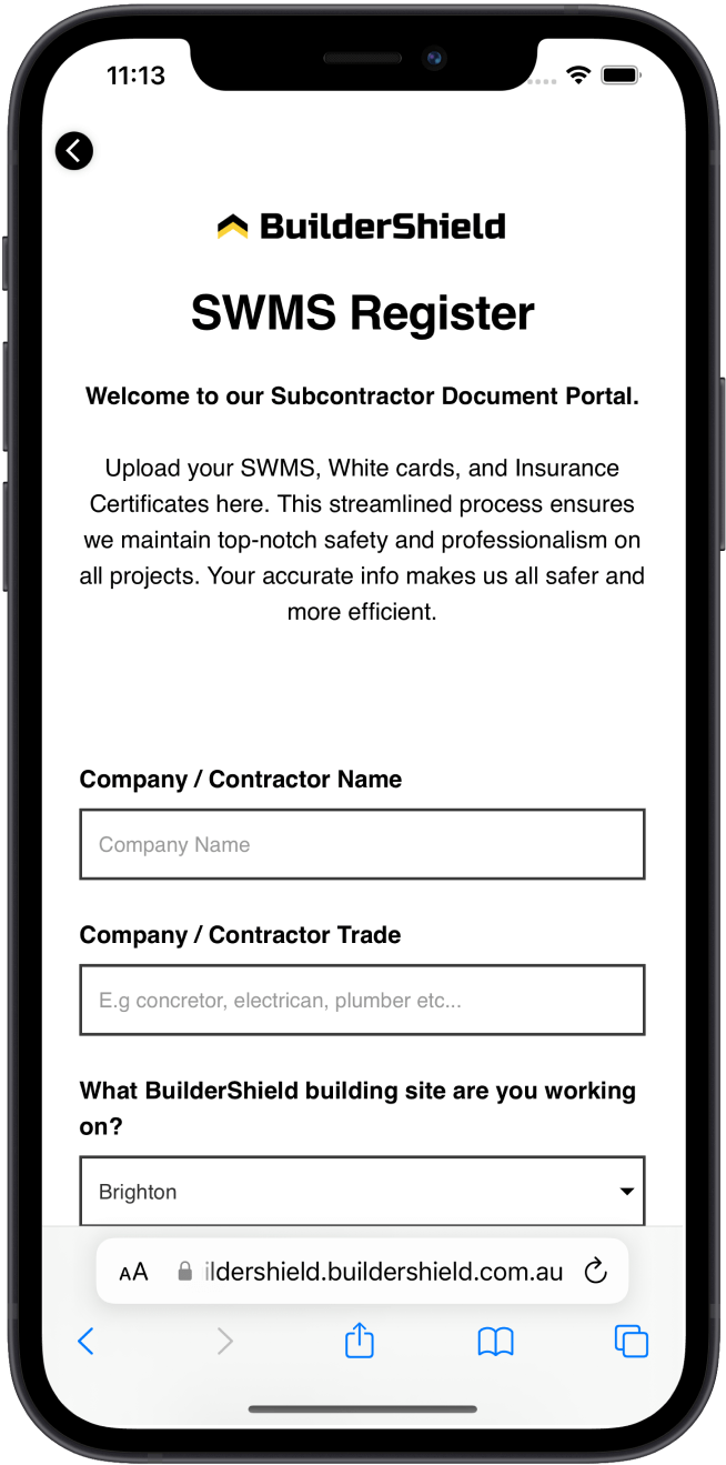 BuilderShield — SWMS Register