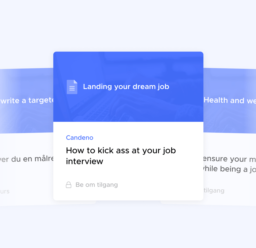 Candeno - From sign-up to employment