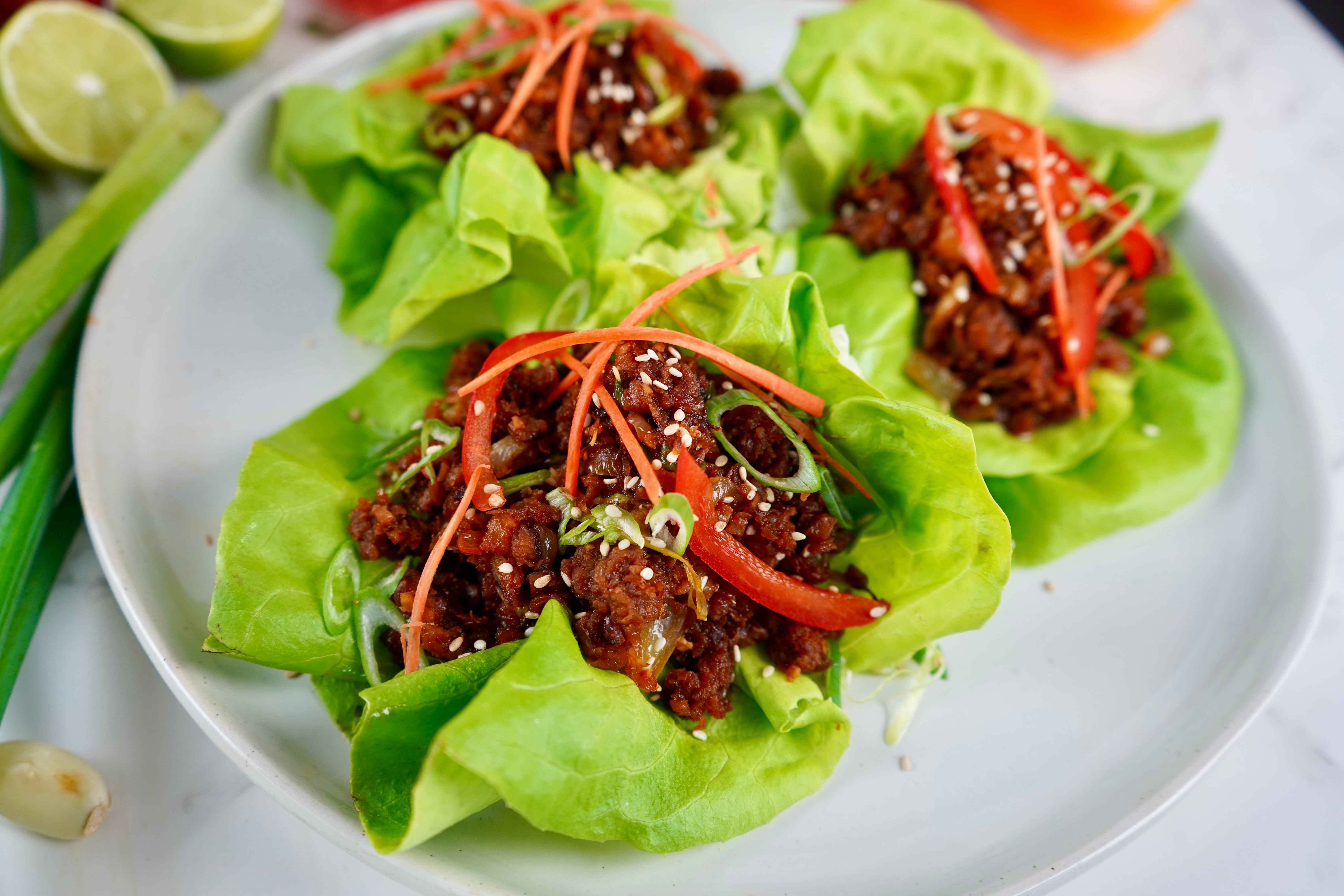 Plant-Based Bulgogi Lettuce Wraps
