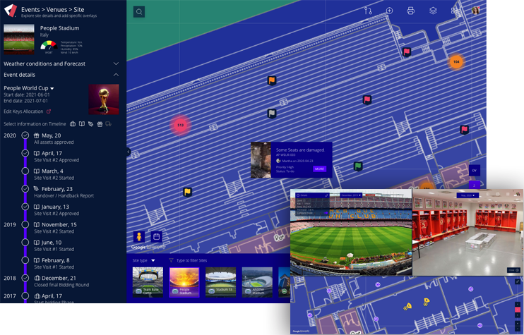 Event planning and venue operations in a complete platform