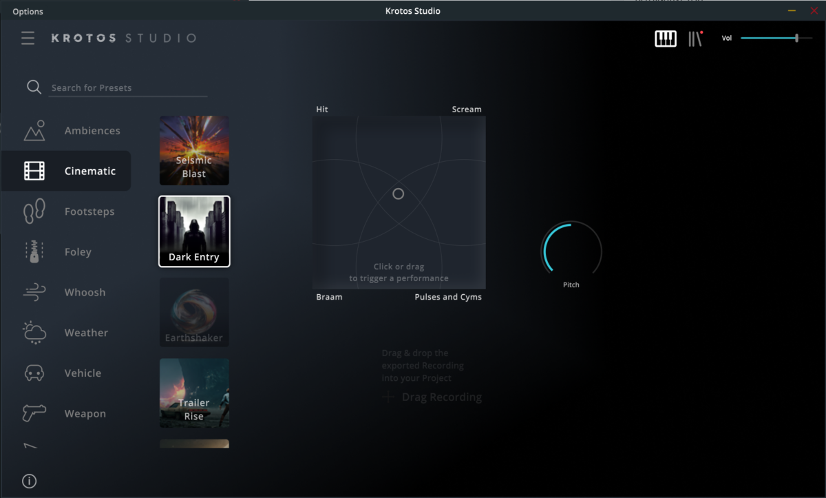 Krotos Studio's Cinematic Sound Effects Category | Quick Guide