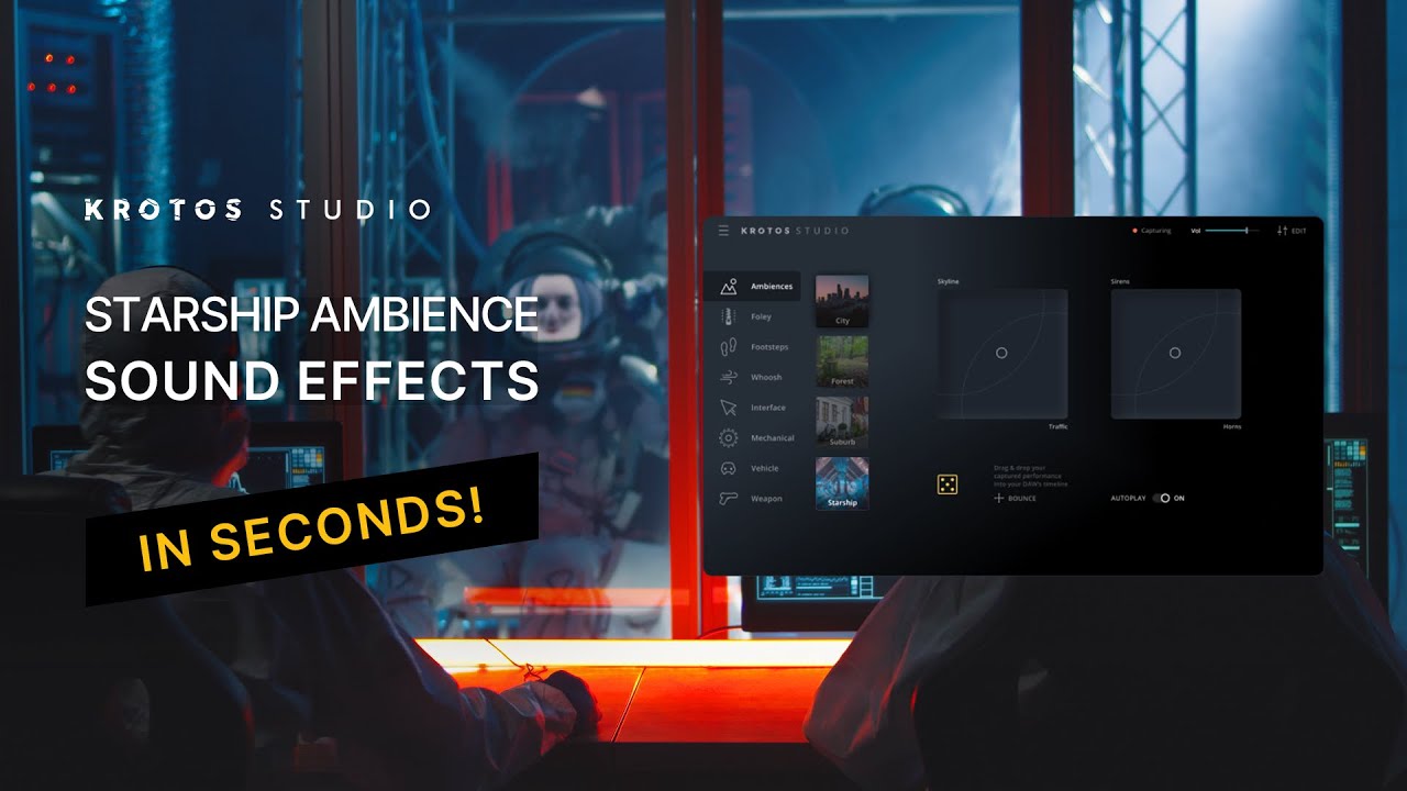 Starship Ambience Sound Effects Using Krotos Studio Free