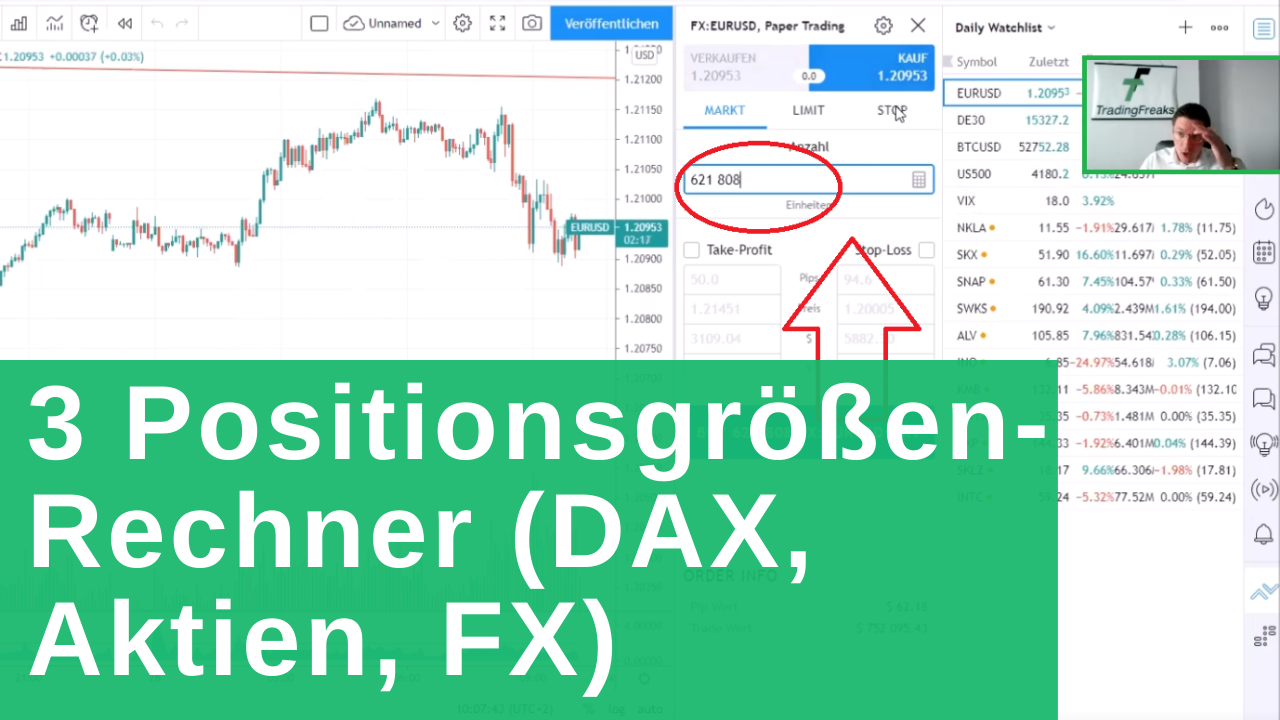 3 Positionsgrößenrechner für FX, DAX und Aktien Trader (Video) | TradingFreaks