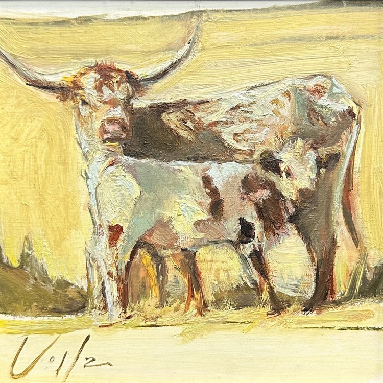 “LONGHORN COW AND CALF” by Coila Evans | Ballard's Fine Art