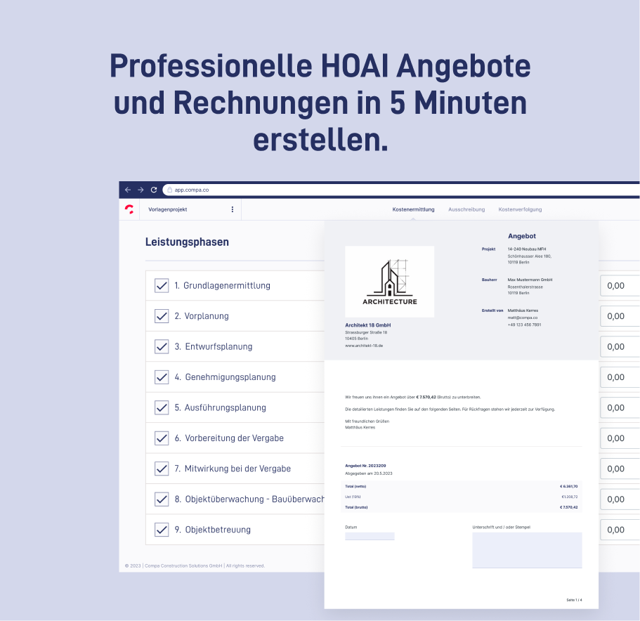 Leistungsphase 5 nach HOAI: Ausführungsplanung