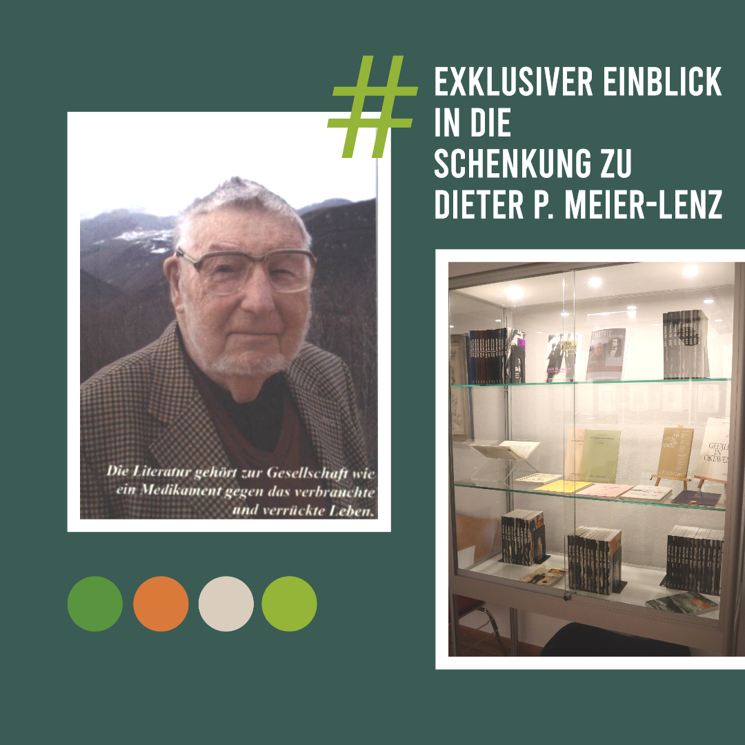 "FÜR ZEITBEWOHNER…" - Schenkung an das Literaturhaus Magdeburg zu Dieter Paul Meier-Lenz (1930 ...