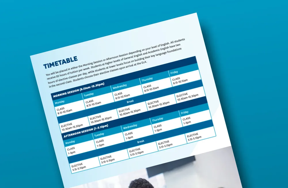 English Language Academy Dates & Fees | ELA Course Calendar, Payment ...
