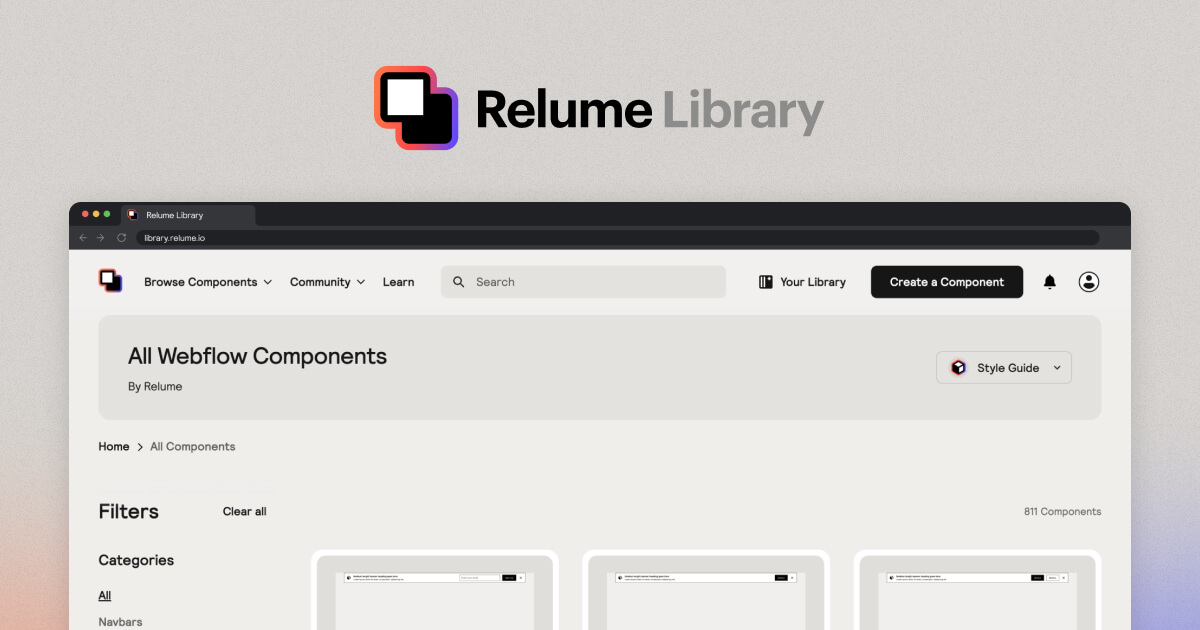 Relume Library | Webflow Tools & Resources