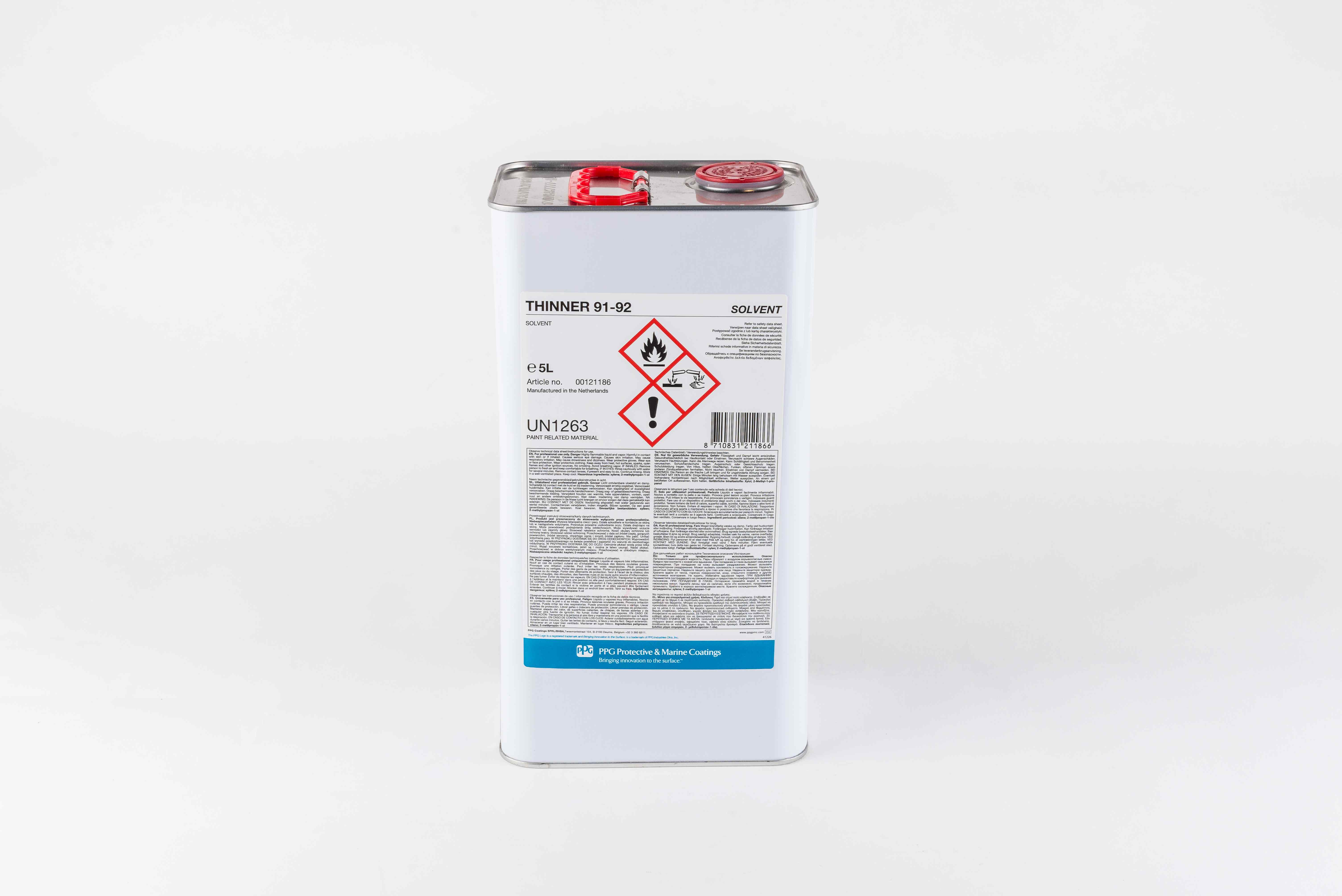 Thinner 91-92 5 Litros PPG | Chilesteel