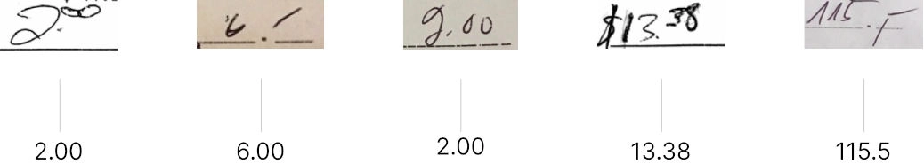 Handwritten Receipt - Worldwide OCR | Mindee